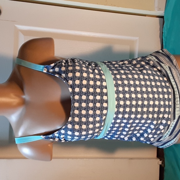 Talbots | Swim | Cabana Talbots Shades Of Blue And White Print Tankini ...
